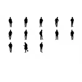 Revit People Collection - High Detail 2D Men Smart Casual Silhouettes ...