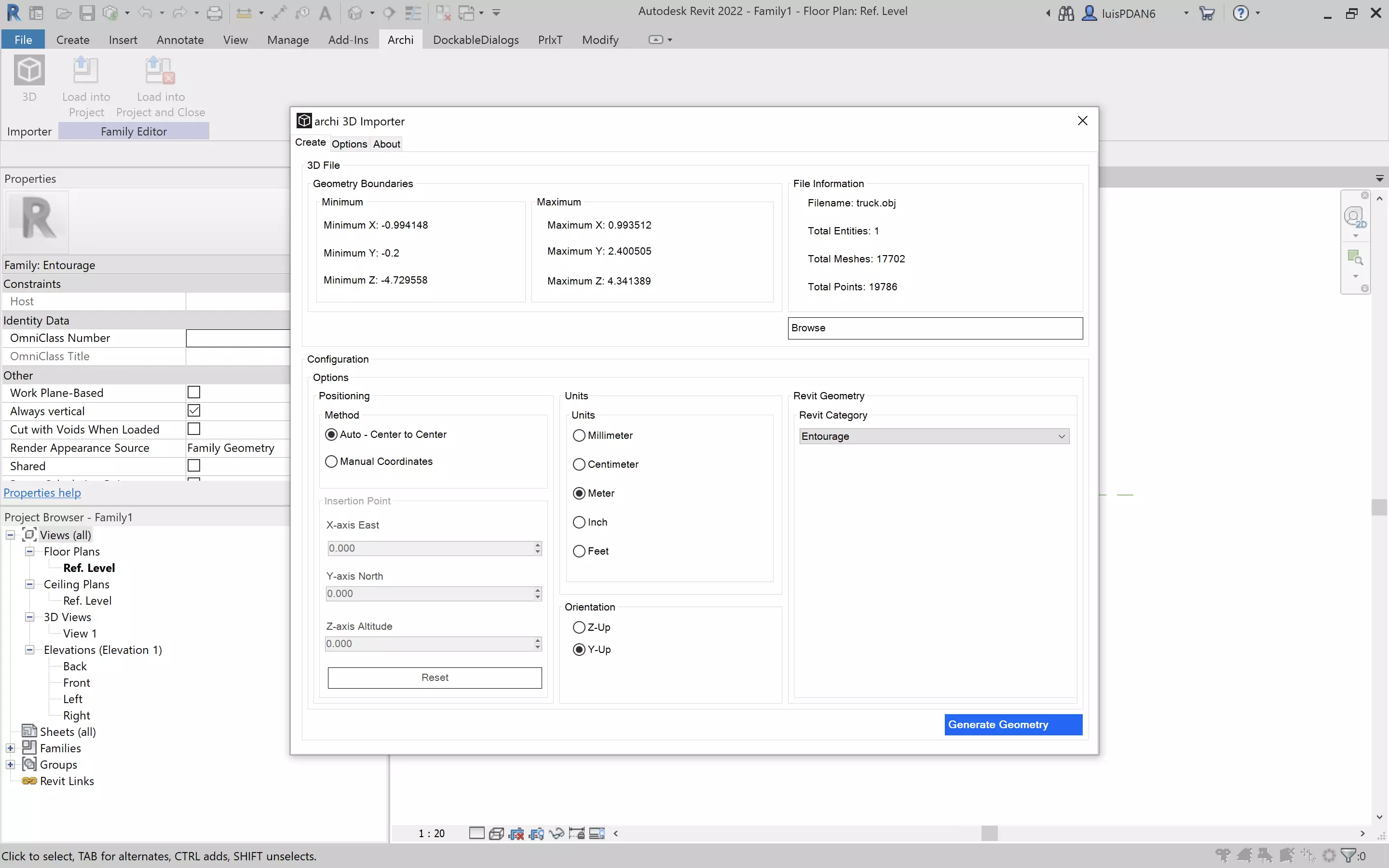 Directly Import OBJ, DAE, & GLTF 3D Models into Revit | goto.archi